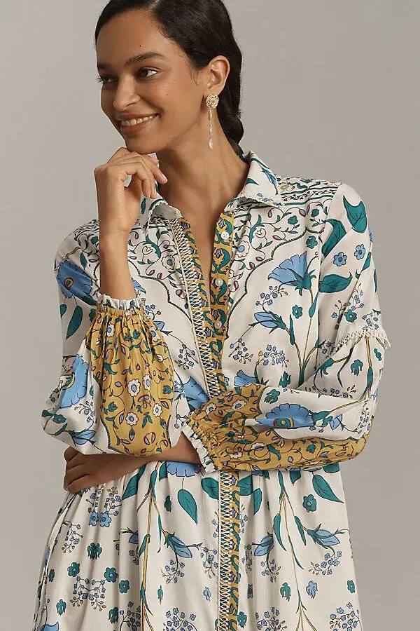 the eleanora long sleeve maxi shirt dress Eleanora Maxi Shirt Dress