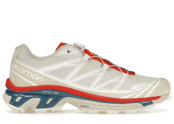 SALOMON Xt6 - Almond Milk/bleached Sand/aurora Red