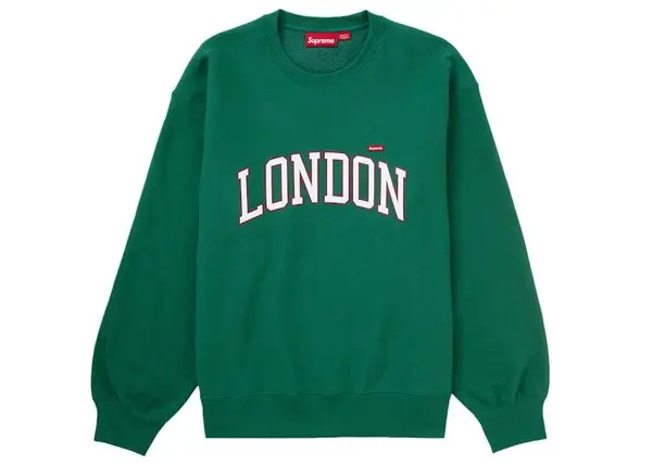 Supreme London Shop Small Box Crewneck Sweatshirt - Green