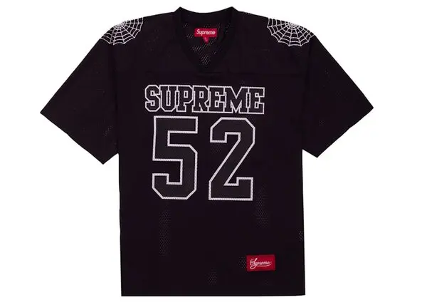 Supreme Spiderweb Football Jersey - Black | Editorialist
