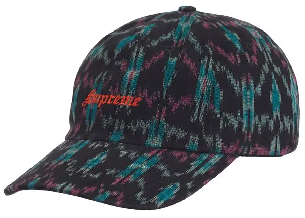 Supreme Ikat 6-panel Cap - Black