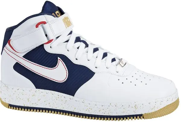 Nike Air Force 1 Mid Supreme Charles Barkley Sneakers - White/midnight Navy Blue