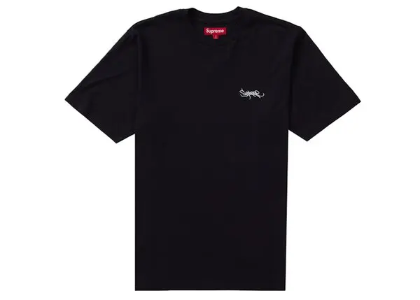 Supreme Washed Tag Short Sleeve Top - Black