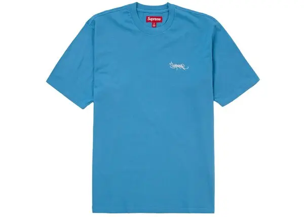 Supreme Washed Tag Short Sleeve Top - Light Royal