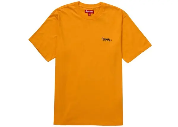Supreme Washed Tag Short Sleeve Top - Orange