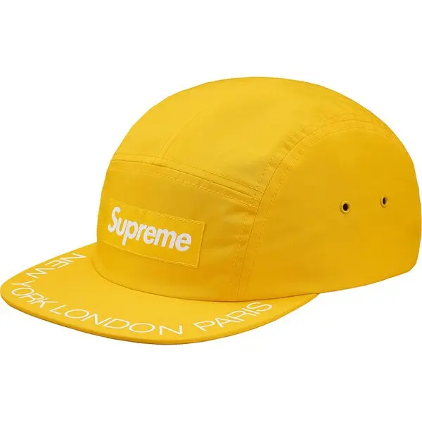 Supreme Visor Print Camp Cap - Gold