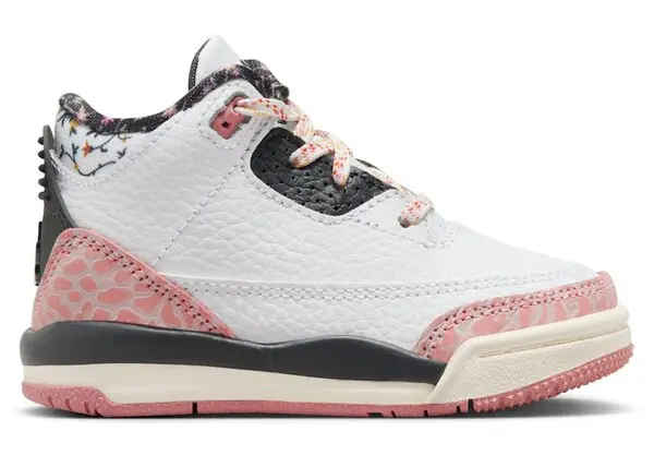 JORDAN 3 Retro Sneakers - White/anthracite/red Stardust