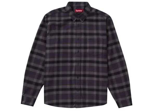 Supreme Plaid Flannel Shirt - Black | Editorialist