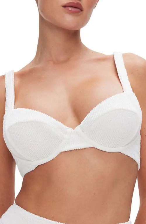 Good American Always Fit Underwire Bikini Top - Cloud White001