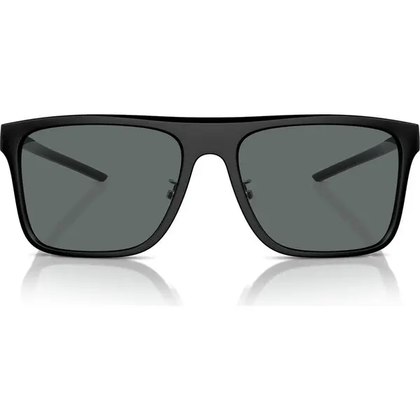 SCUDERIA FERRARI 58mm Polarized Square Sunglasses - Matte Black