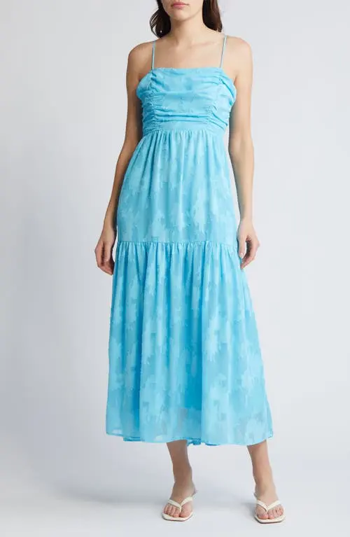 pleated seamed bodice jacquard maxi cocktail dress chelsea28 Pleated Seamed Bodice Jacquard Maxi Cocktail Dress (Women)