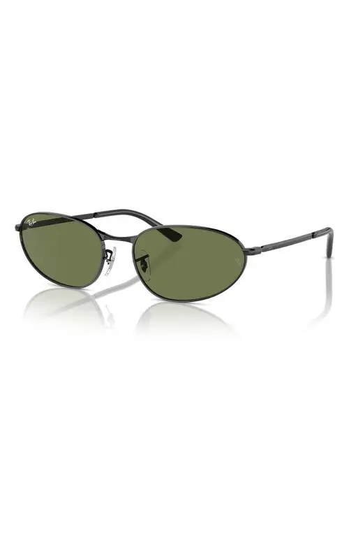 Ray-ban 56mm Oval Sunglasses - Black