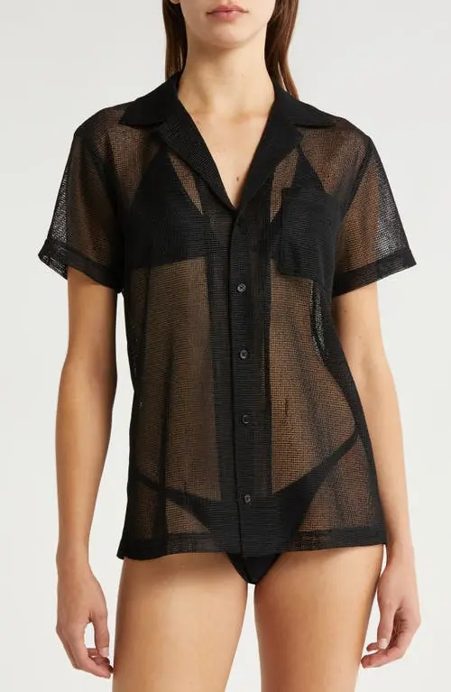 Solid & Striped The Dahlia Cover-up Top - Blackout