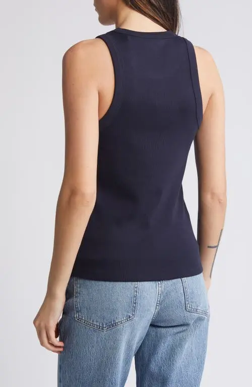 Veronica Beard Jordyn Stretch Sleeveless Pima Cotton Rib Top