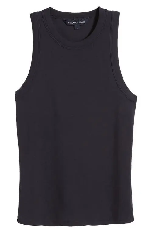 Veronica Beard Jordyn Stretch Sleeveless Pima Cotton Rib Top