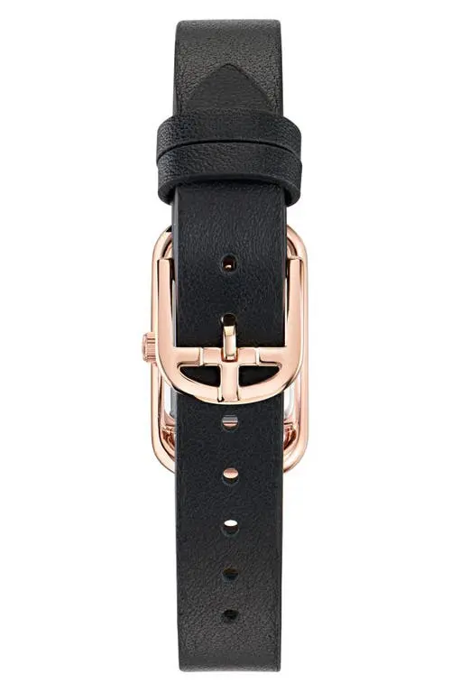 Ted Baker London Leather Strap Watch - Black