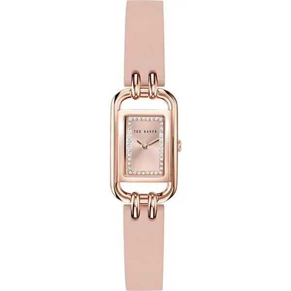Ted Baker London Leather Strap Watch - Pink