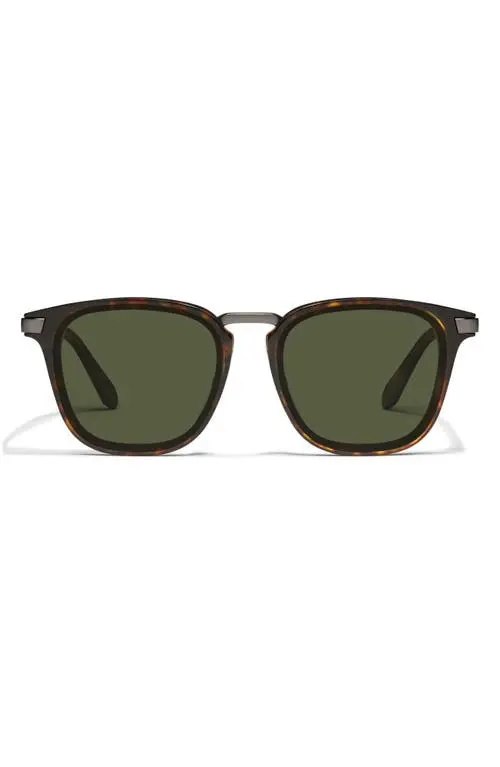 Quay Jackpot Remixed 54mm Round Polarized Sunglasses - Tortoise/green Polarized