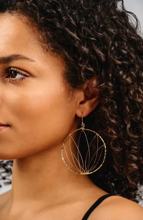 KIARA BY KI-ELE Selena Lotus Hoop Earrings