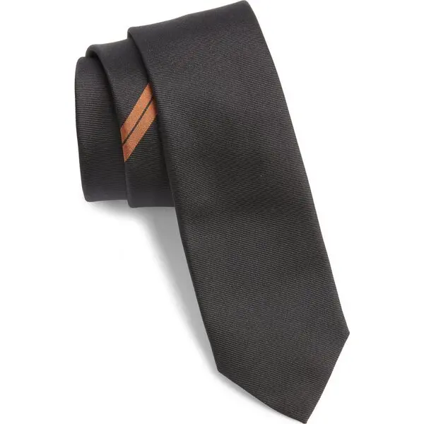 Zegna Diagonal Stripe Mulberry Silk Jacquard Tie - Vicuna