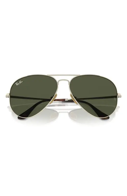Ray-ban 58mm Aviator Sunglasses - Gold Flash
