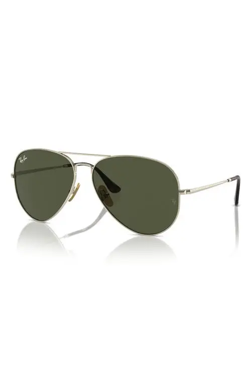 Ray-ban 58mm Aviator Sunglasses - Gold Flash