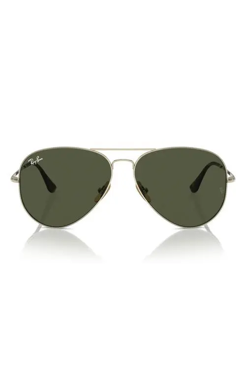 Ray-ban 58mm Aviator Sunglasses - Gold Flash