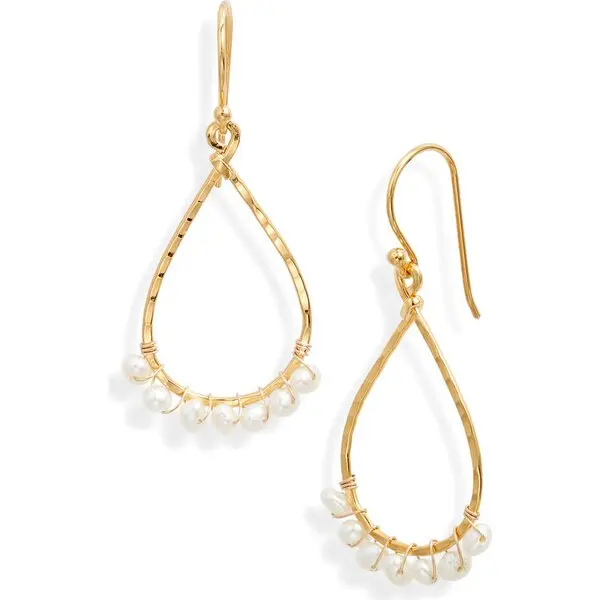 KIARA BY KI-ELE Ki-ele Jennifer Freshwater Pearl Teardrop Earrings - Gold