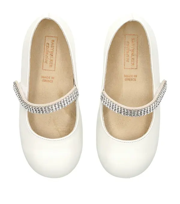 BABYWALKER Crystal-strap Ballet Flats - Nude