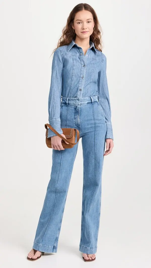Another Tomorrow Denim Trousers