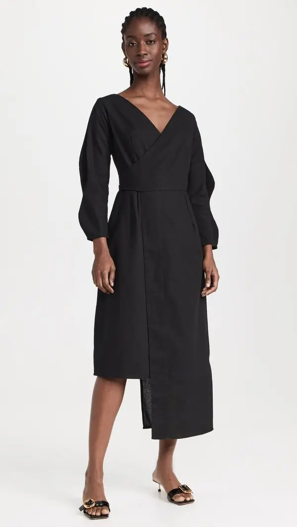 black column dress Greek in Sumi Sumi Black / XS US Child Size:Child-11 jewel-tone shoulder frame for a Rafferiza Women's Light Blue