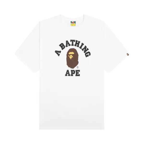 A BATHING APE College Tee - White