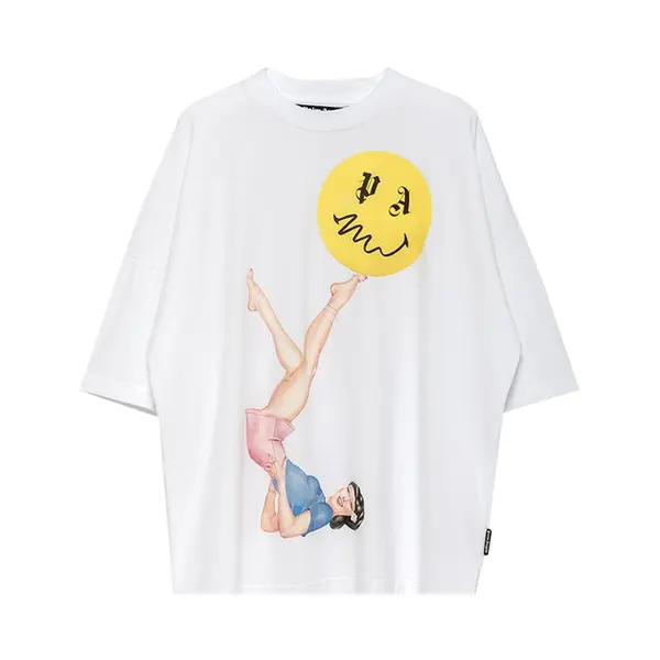 Palm Angels Juggler Pin Up Logo T-shirt - White