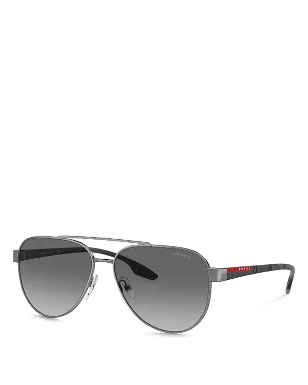 Prada Aviator Sunglasses 58mm - Dark Gunmetal