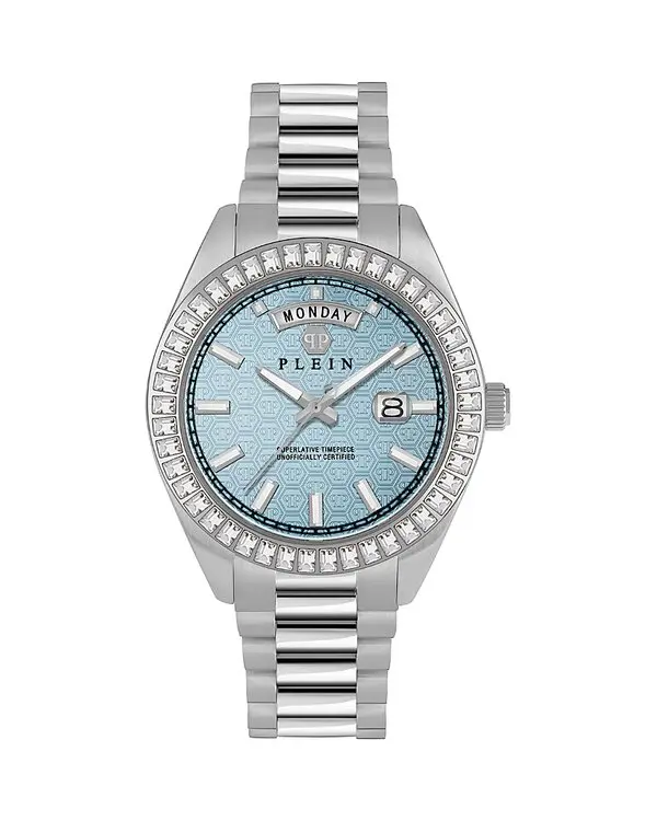 Philipp Plein Date Superlative 42mm Watch - Blue/silver