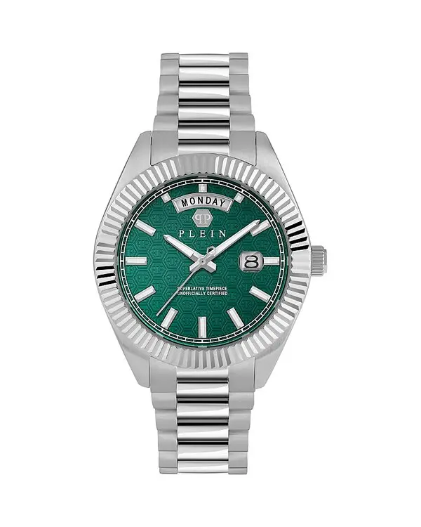 Philipp Plein Date Superlative Watch - Green/silver