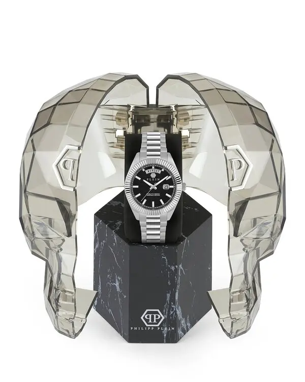 Philipp Plein Date Superlative 42mm Watch - Black/silver