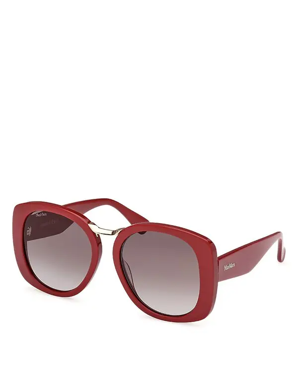 Max Mara Round Sunglasses, 55mm - Red/smoke