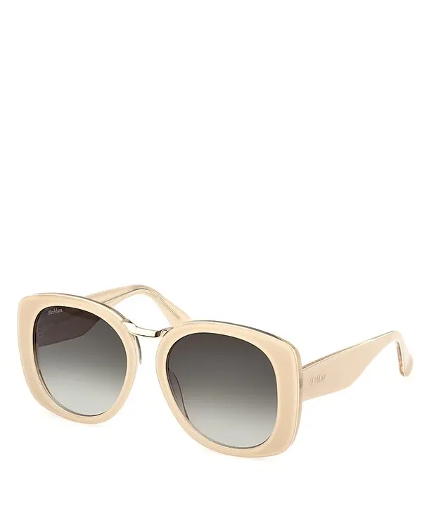 Max Mara Round Sunglasses, 55mm - White/green
