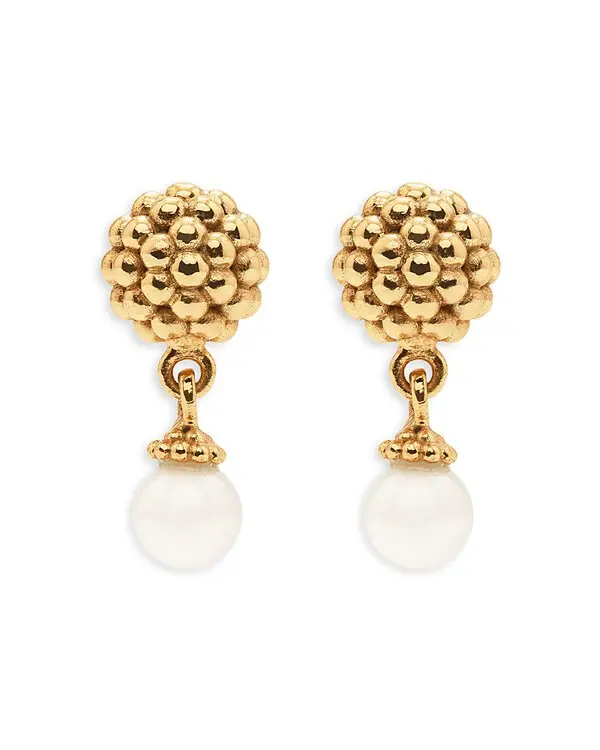 CAPUCINE DE WULF Berry Drop Stud Earrings - White/gold