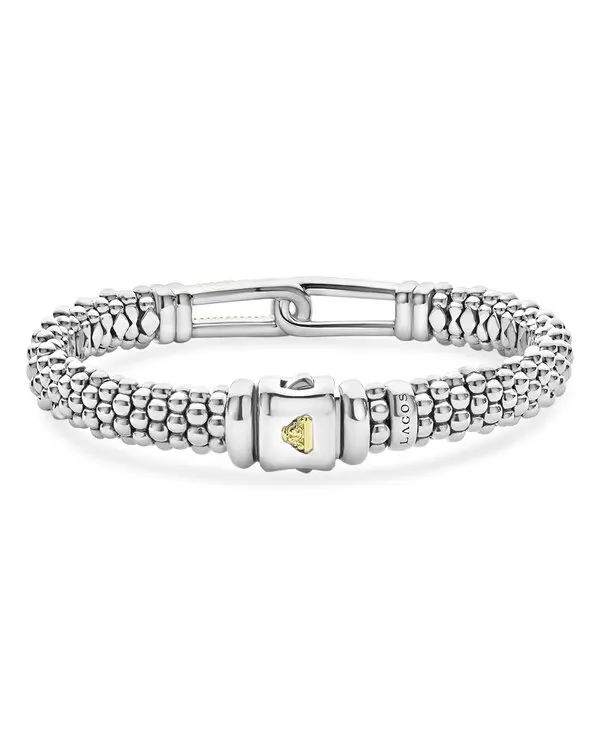 Lagos 18k Yellow Gold And Sterling Diamond Bracelet