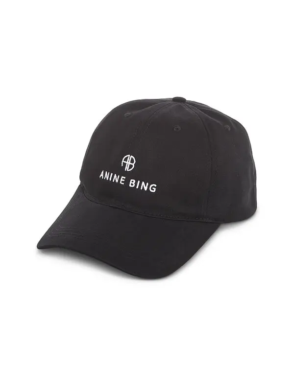 ANINE BING Jeremy Twill Baseball Cap - Black
