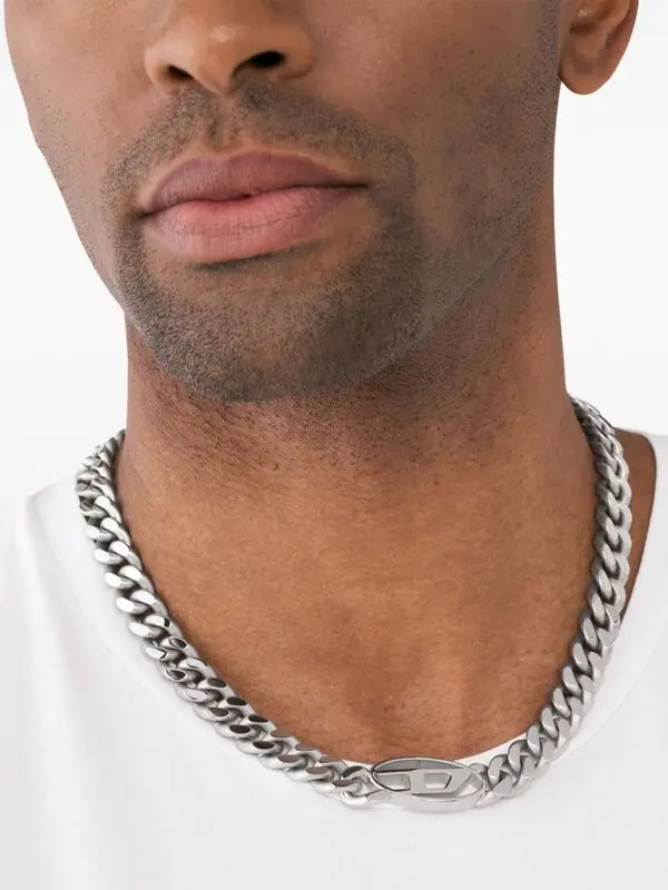 DIESEL® Oval D Curb-chain Necklace