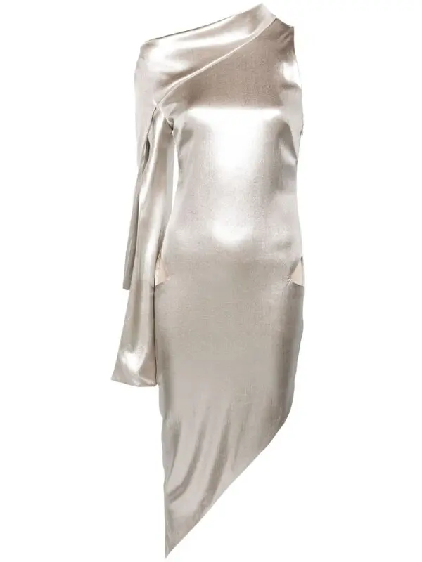 GENNY Asymmetric Cut-out Midi Dress