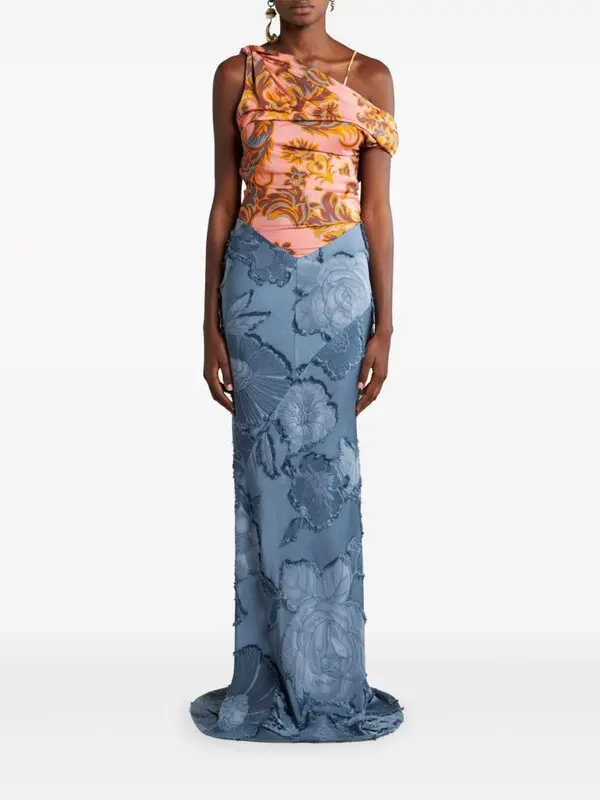 Etro Contrasting-panel Maxi Dress