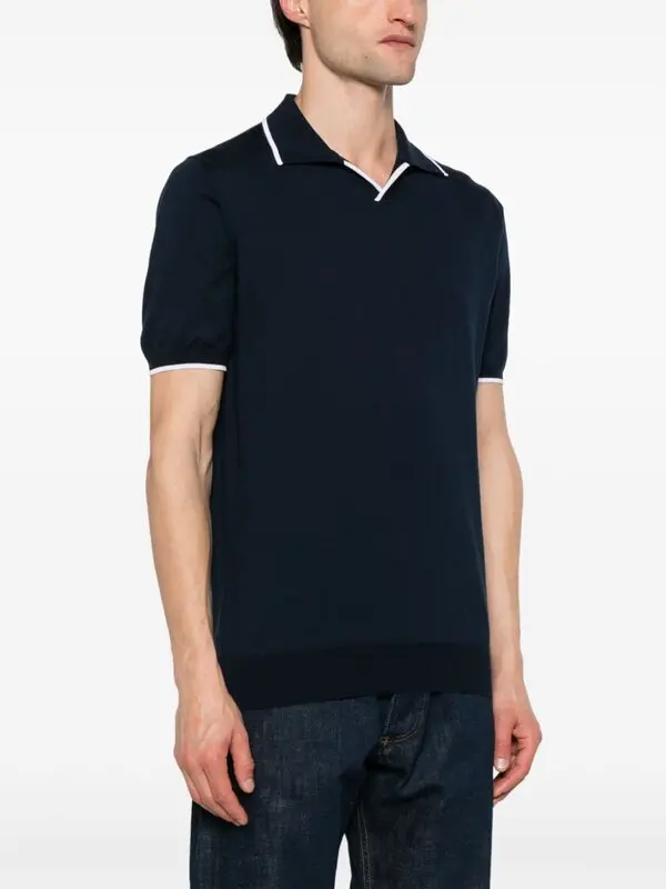Kiton Knitted Cotton Polo Shirt