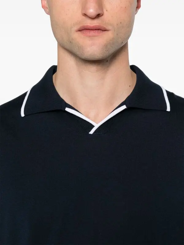 Kiton Knitted Cotton Polo Shirt