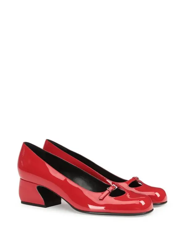 SERGIO ROSSI 45mm Leather Pumps - Red