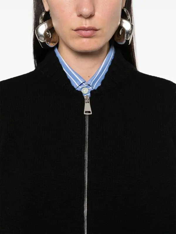 MODES Fine-knit Zip-up Cardigan