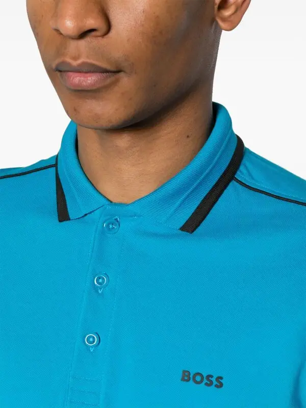 BOSS Logo-print Piqué Polo Shirt